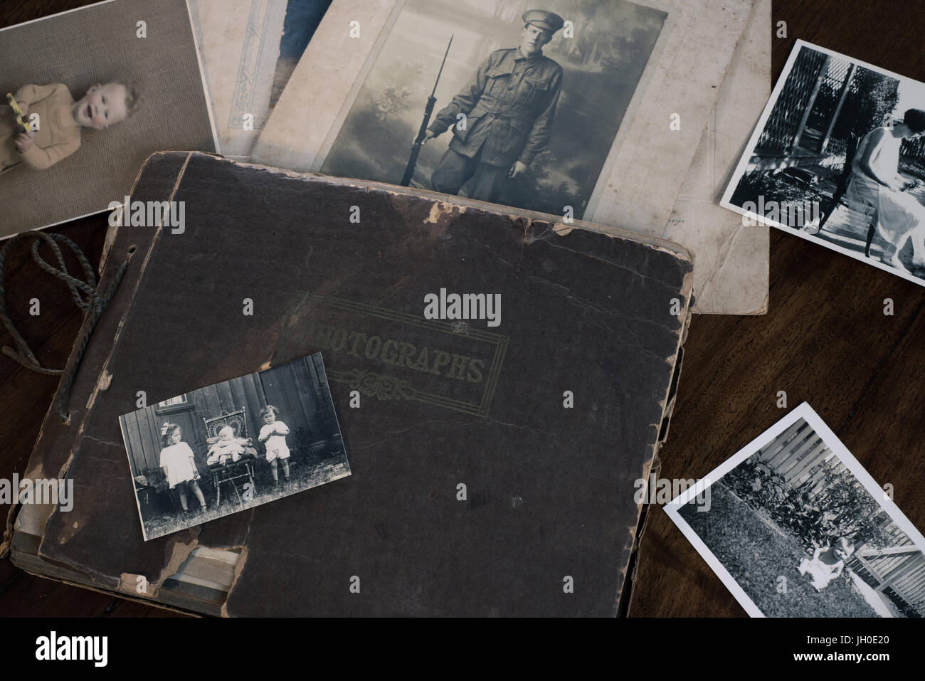 Family history photo album hi-res stock photography and images - Alamy