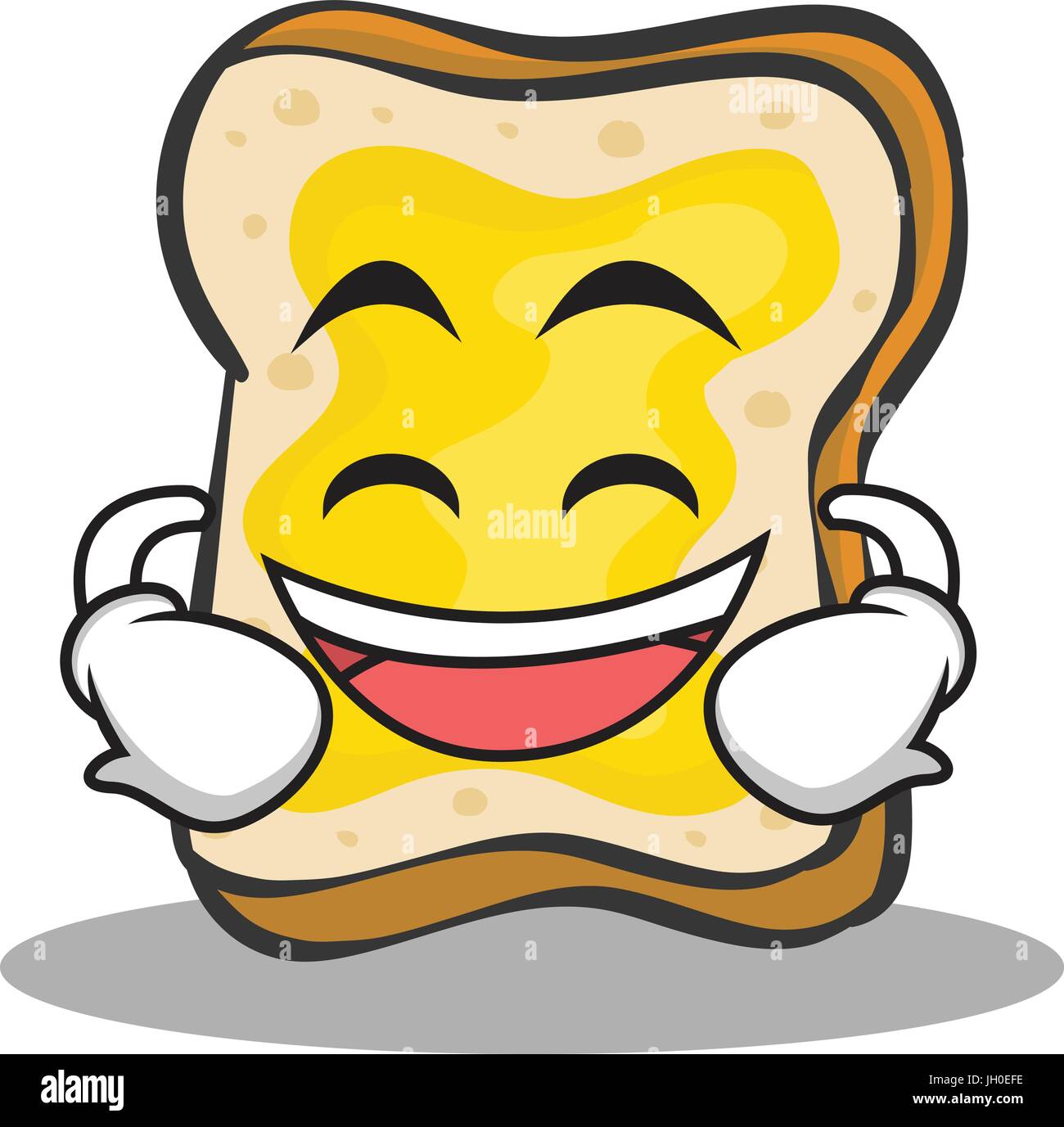 Laughing face bread character cartoon Stock Vector Image & Art - Alamy