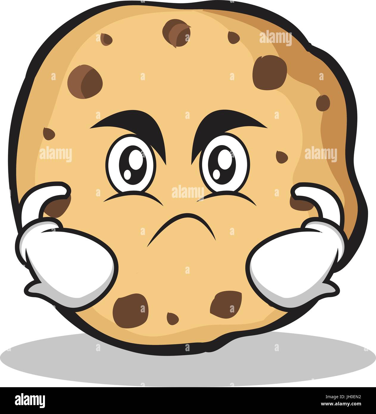 Angry face sweet cookies character cartoon Stock Vector Image & Art - Alamy