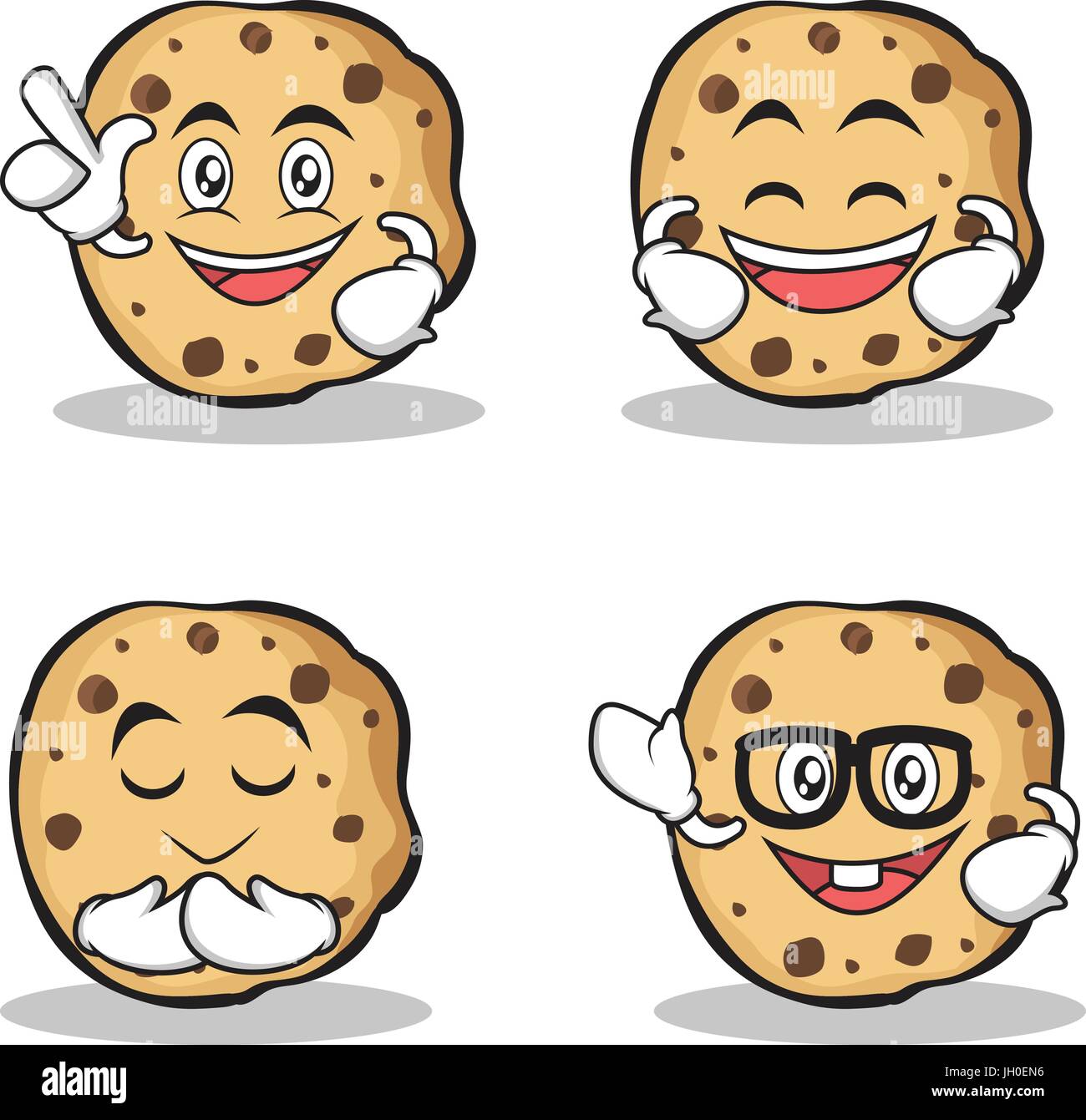 Set of sweet cookies character cartoon Stock Vector Image & Art - Alamy