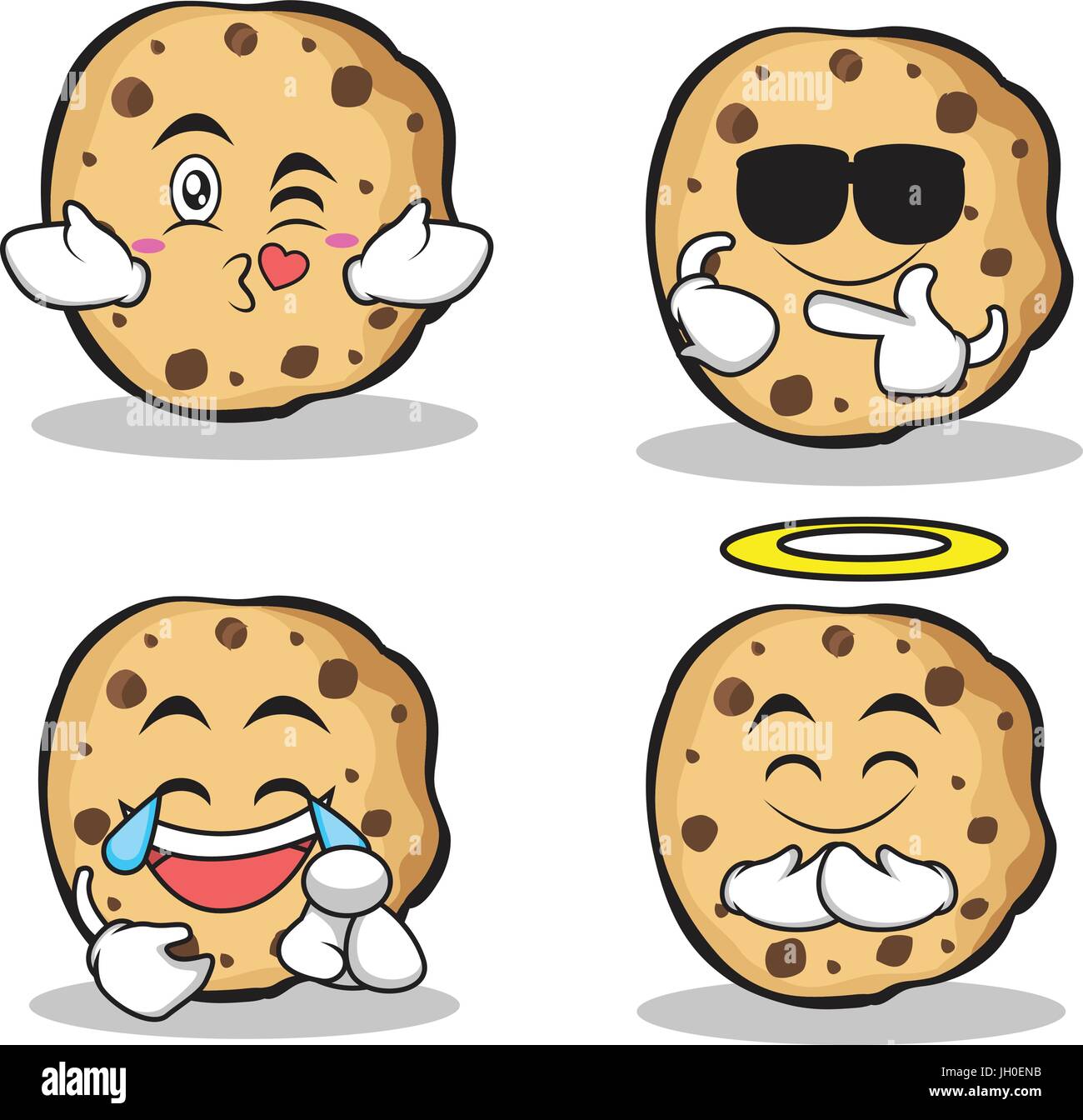 Cartoon character biscuit smile Cut Out Stock Images & Pictures - Alamy