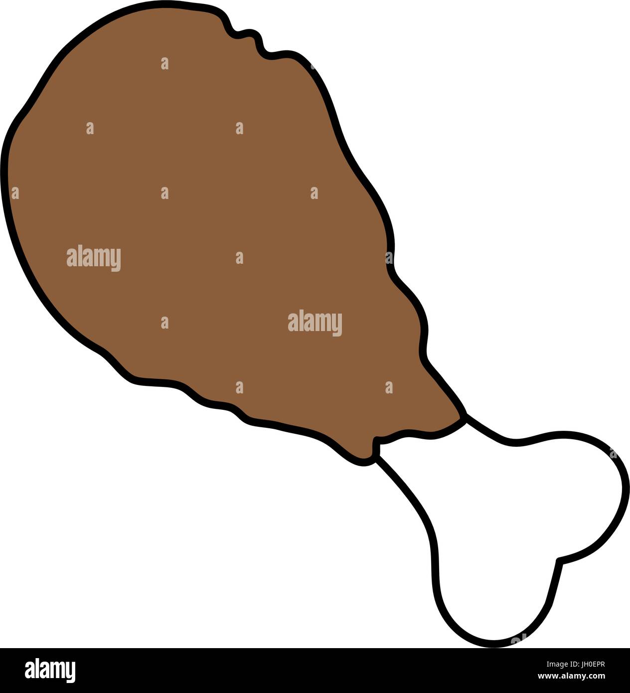 Dish chicken thighs isolated Stock Vector Images - Alamy