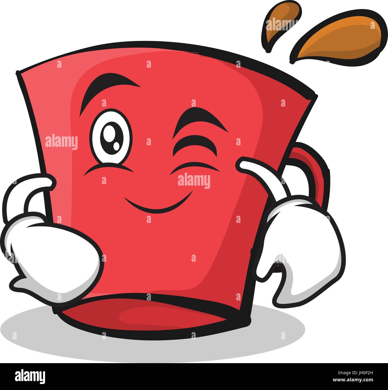 Wink red glass character cartoon Stock Vector Image & Art - Alamy