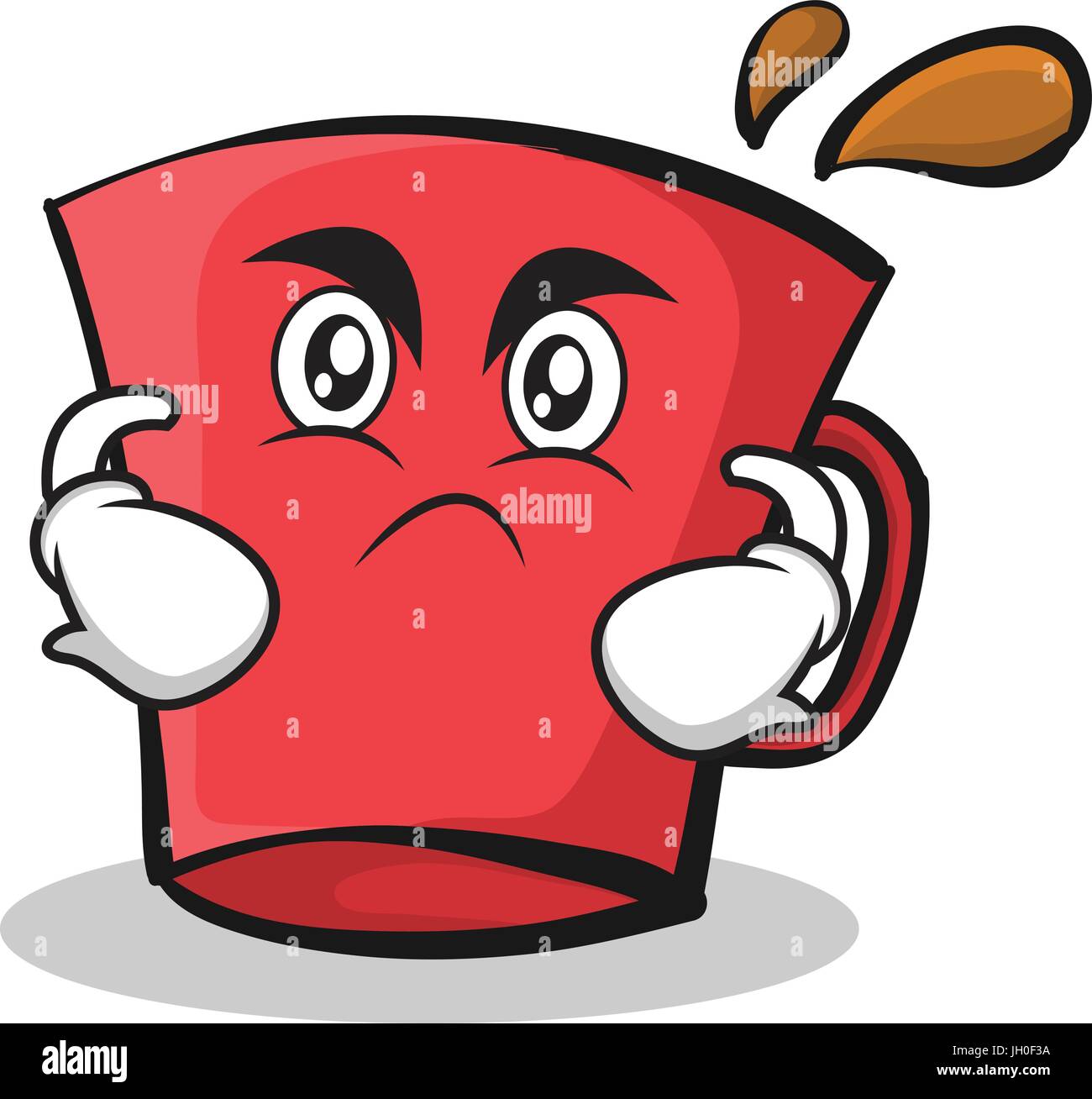 Angry face red glass character cartoon Stock Vector Image & Art - Alamy