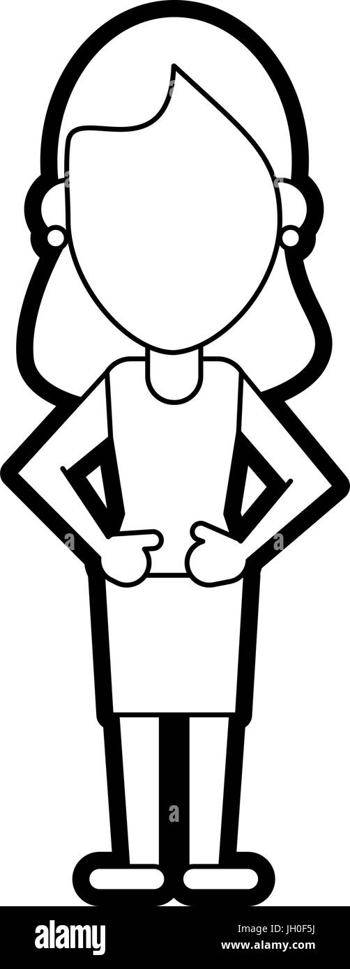 standing woman vector illustration Stock Vector Image & Art - Alamy