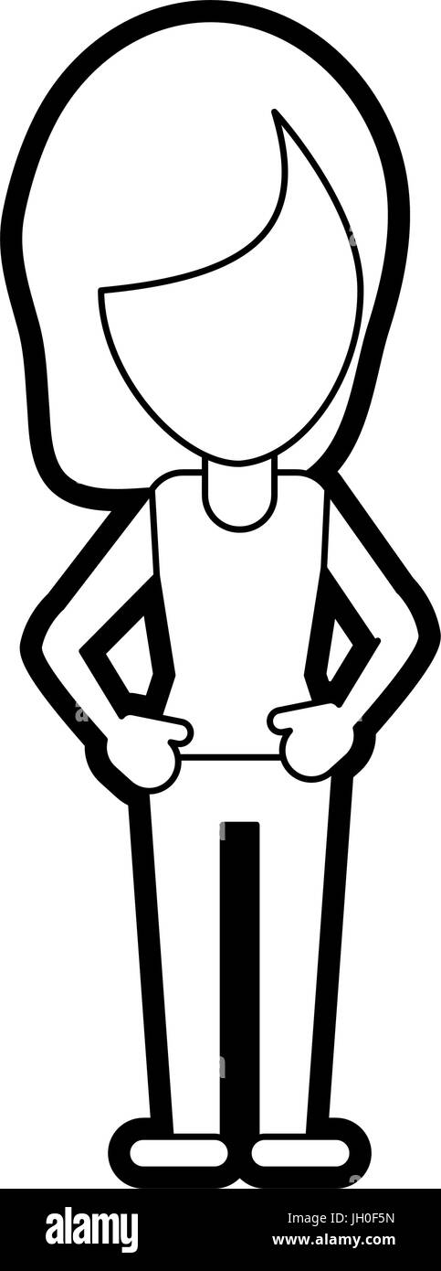standing woman vector illustration Stock Vector Image & Art - Alamy