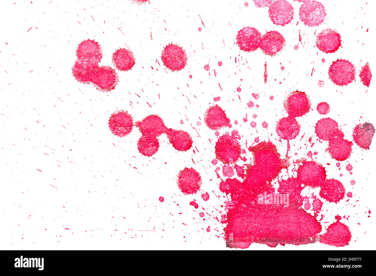 Abstract red ink splash. Ink blots. Elements of design. Water-soluble ...