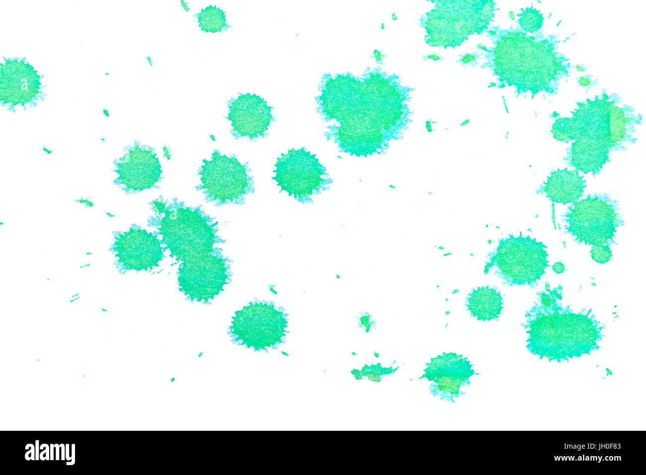 Abstract green ink splash. Ink blots. Elements of design. The water ...