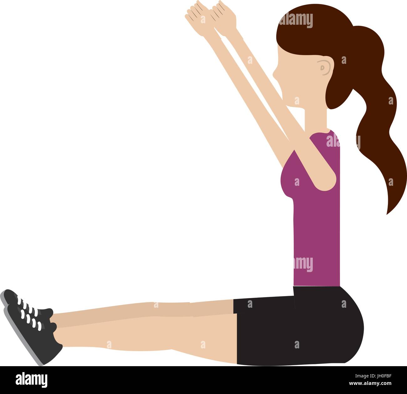 healthy woman doing exercise Stock Vector Image & Art - Alamy
