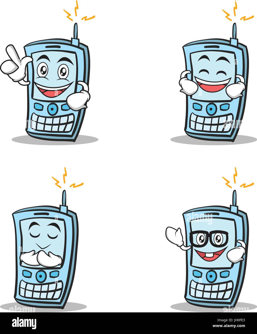 Set of phone character cartoon style Stock Vector Image & Art - Alamy