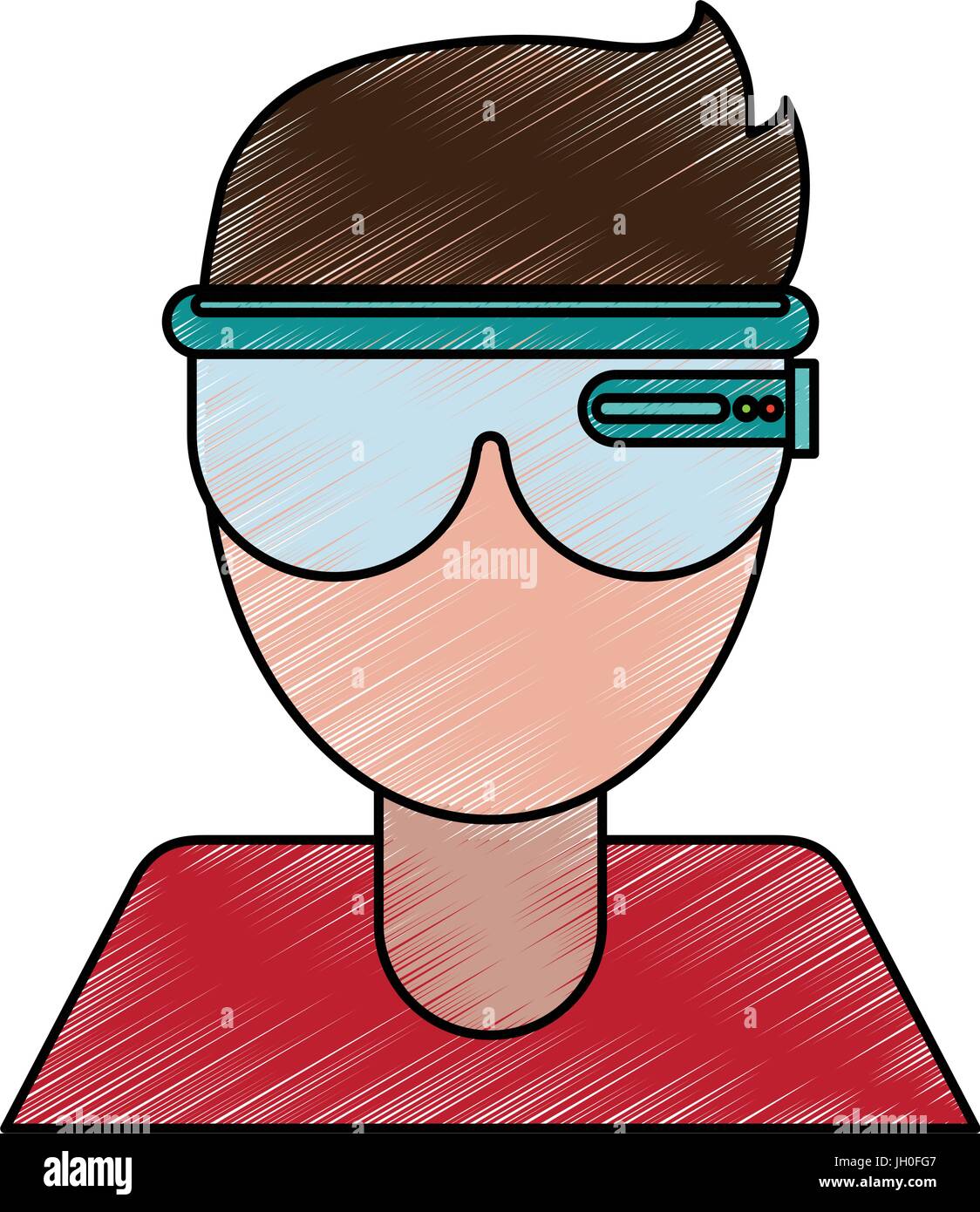 virtual reality vector illustration Stock Vector Image & Art - Alamy