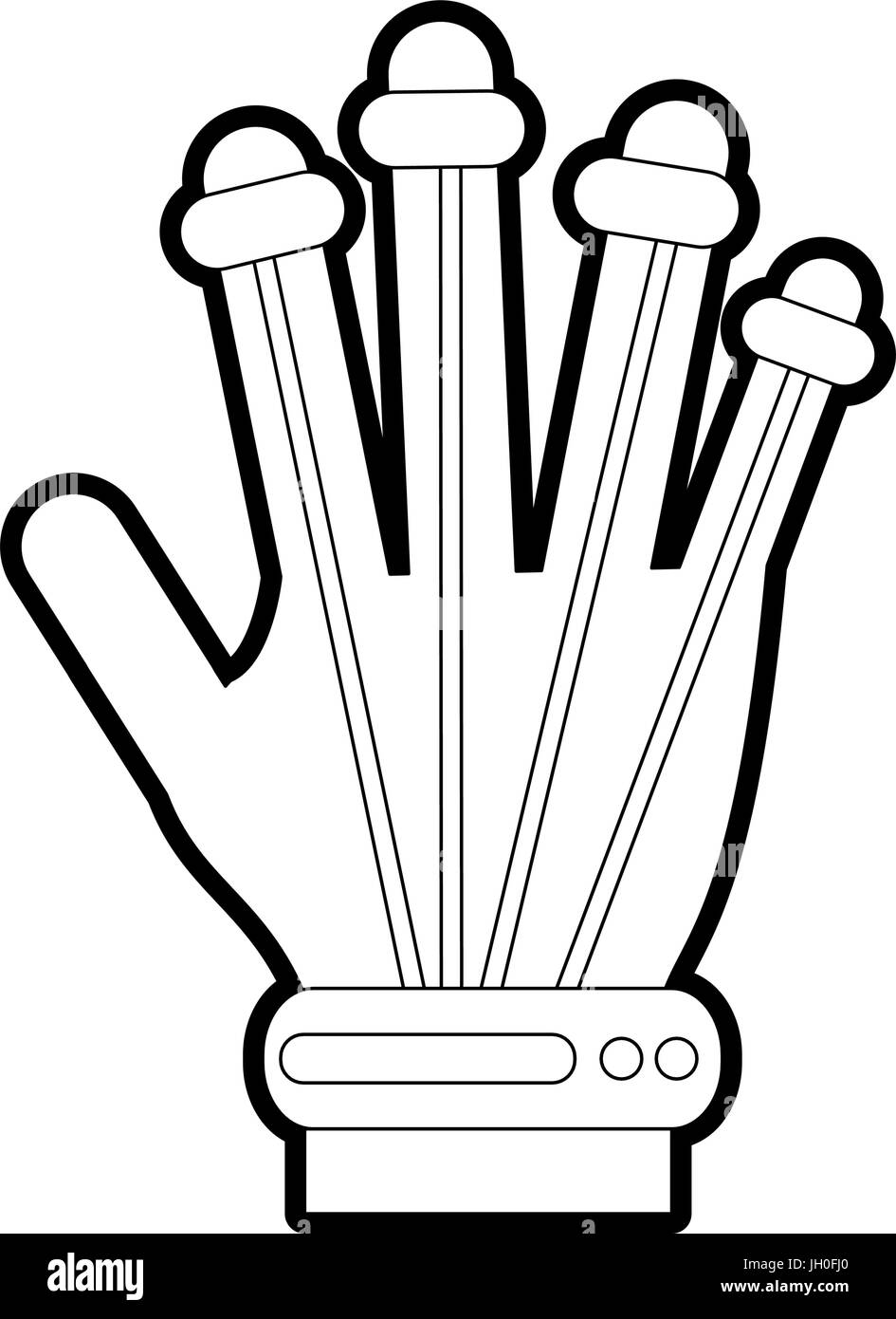 Virtual hand visual digital Black and White Stock Photos & Images - Alamy