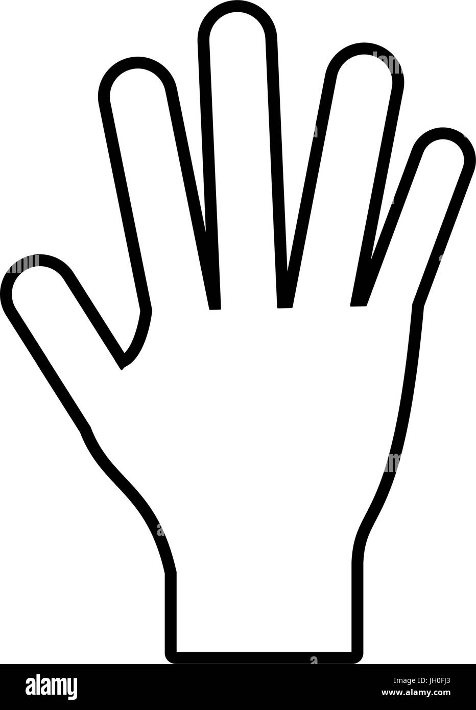 hand vector illustration Stock Vector Image & Art - Alamy