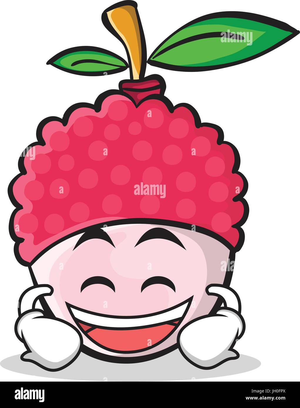 Laughing face lychee cartoon character style Stock Vector Image & Art ...