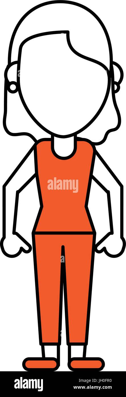 standing woman vector illustration Stock Vector Image & Art - Alamy