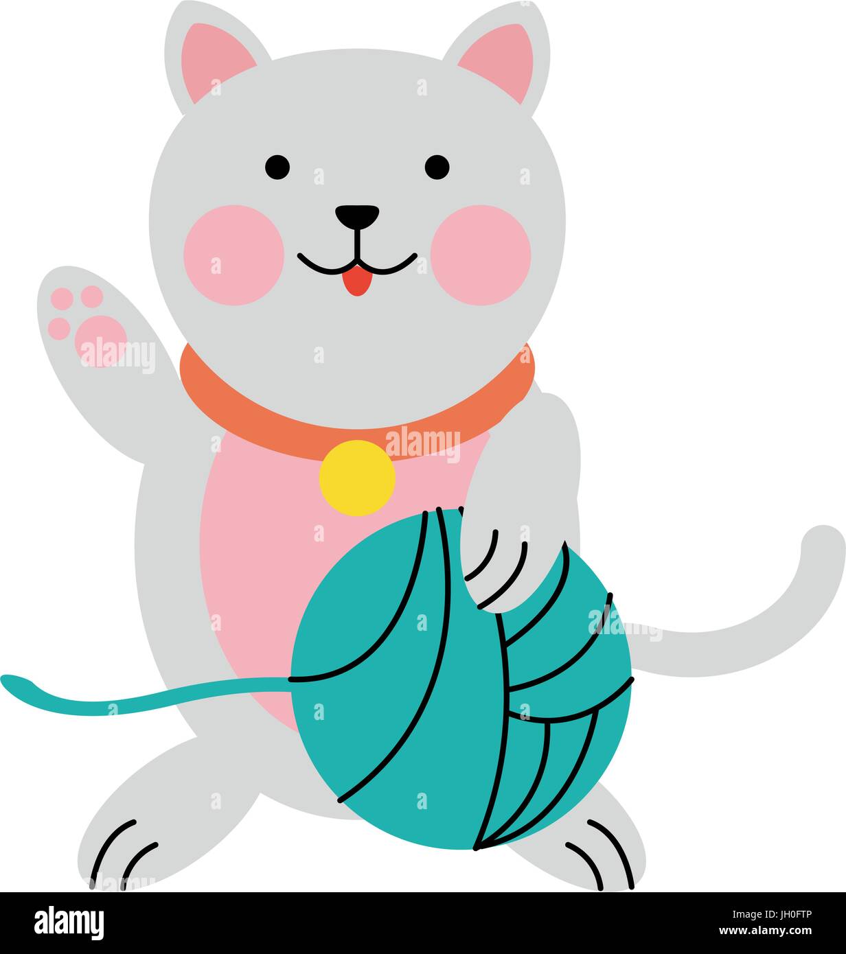 Happy ginger cat relax Cut Out Stock Images & Pictures - Alamy