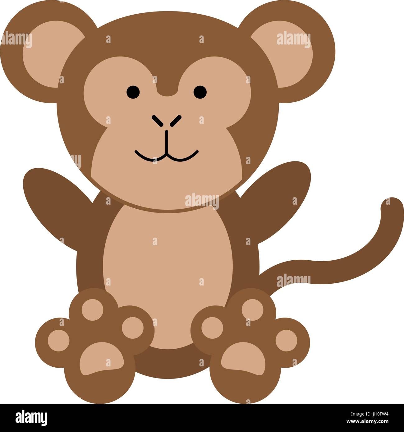 cute monkey or stuffed animal icon image Stock Vector Image & Art - Alamy
