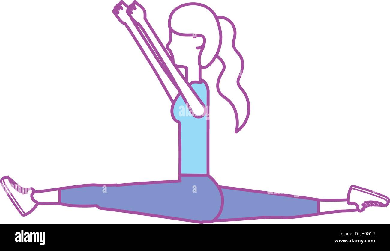healthy woman doing exercise Stock Vector Image & Art - Alamy