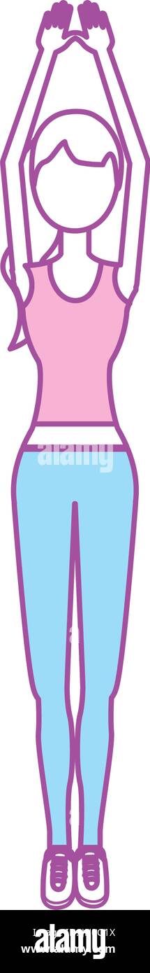 healthy woman doing exercise Stock Vector Image & Art - Alamy