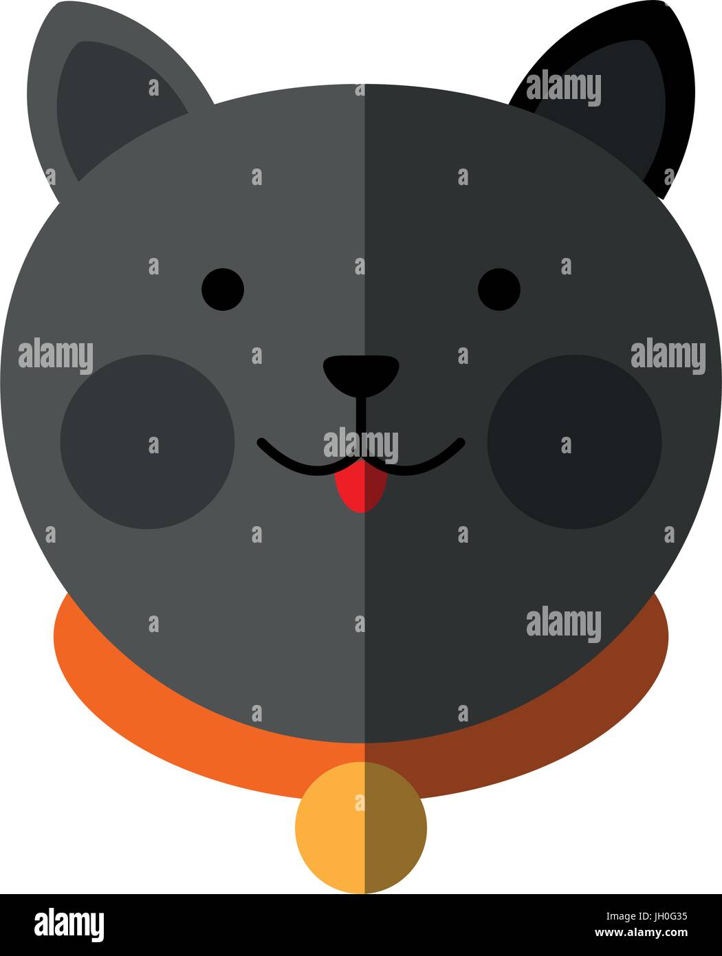 Pet ginger cat lying Stock Vector Images - Alamy