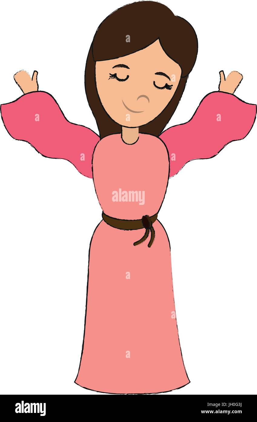 woman wearing tunic cute cartoon icon image Stock Vector Image & Art ...