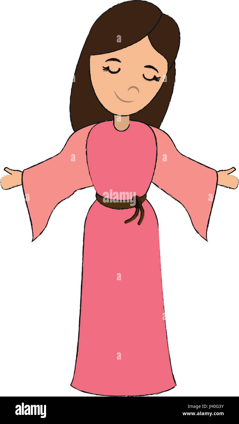 woman wearing tunic cute cartoon icon image Stock Vector Image & Art ...
