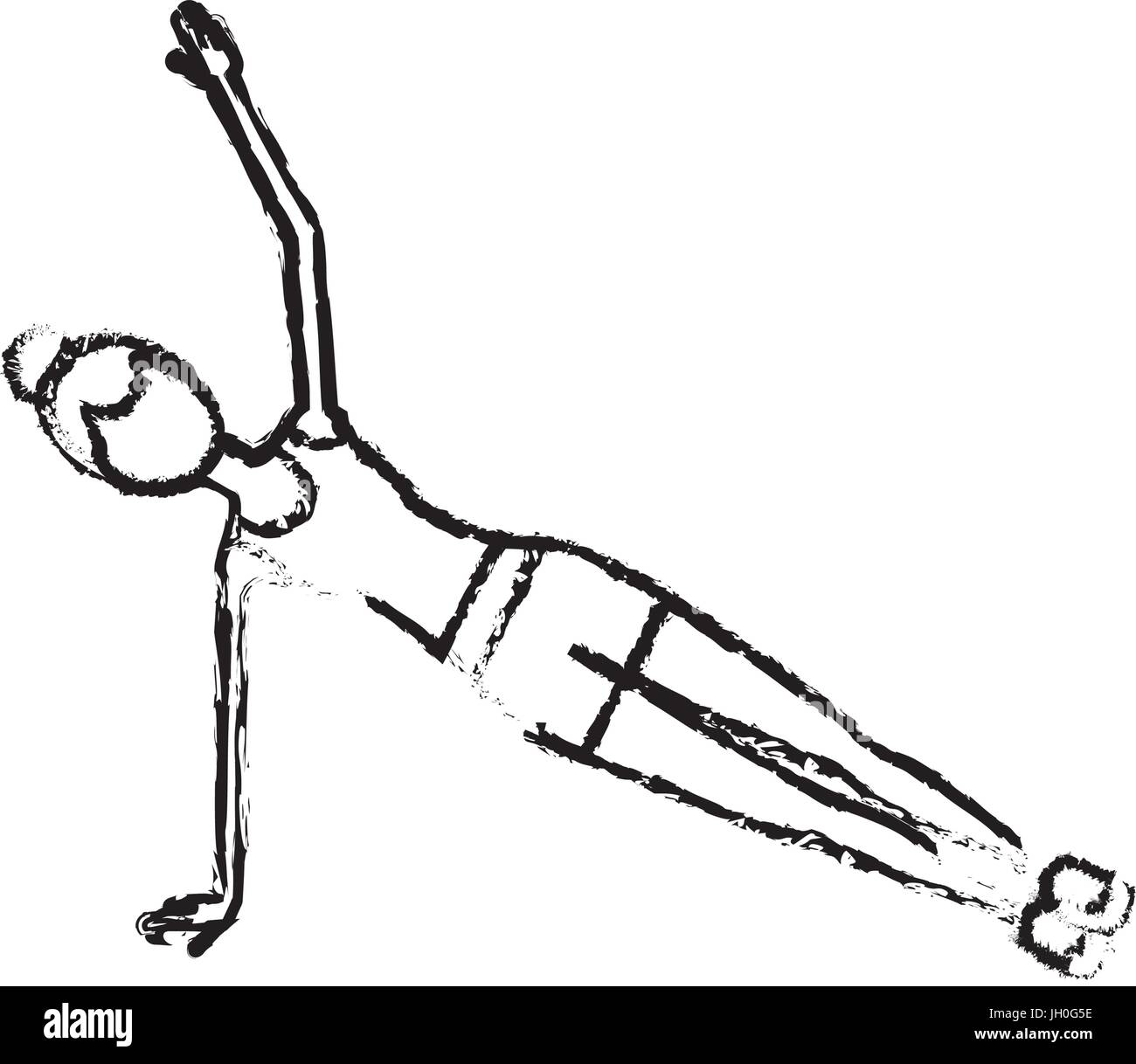 figure healthy woman doing exercise Stock Vector Image & Art - Alamy