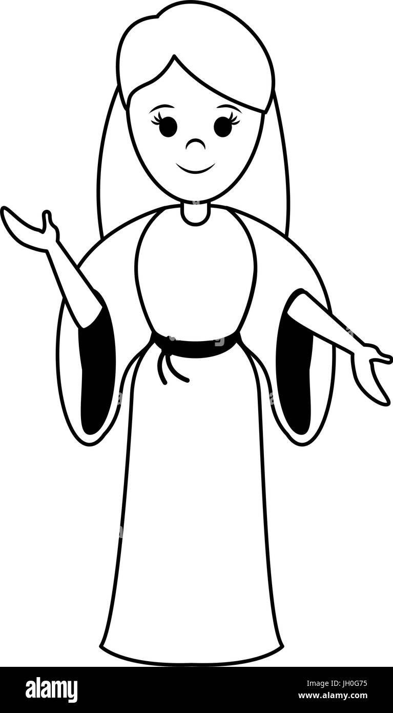 woman wearing tunic cute cartoon icon image Stock Vector Image & Art ...