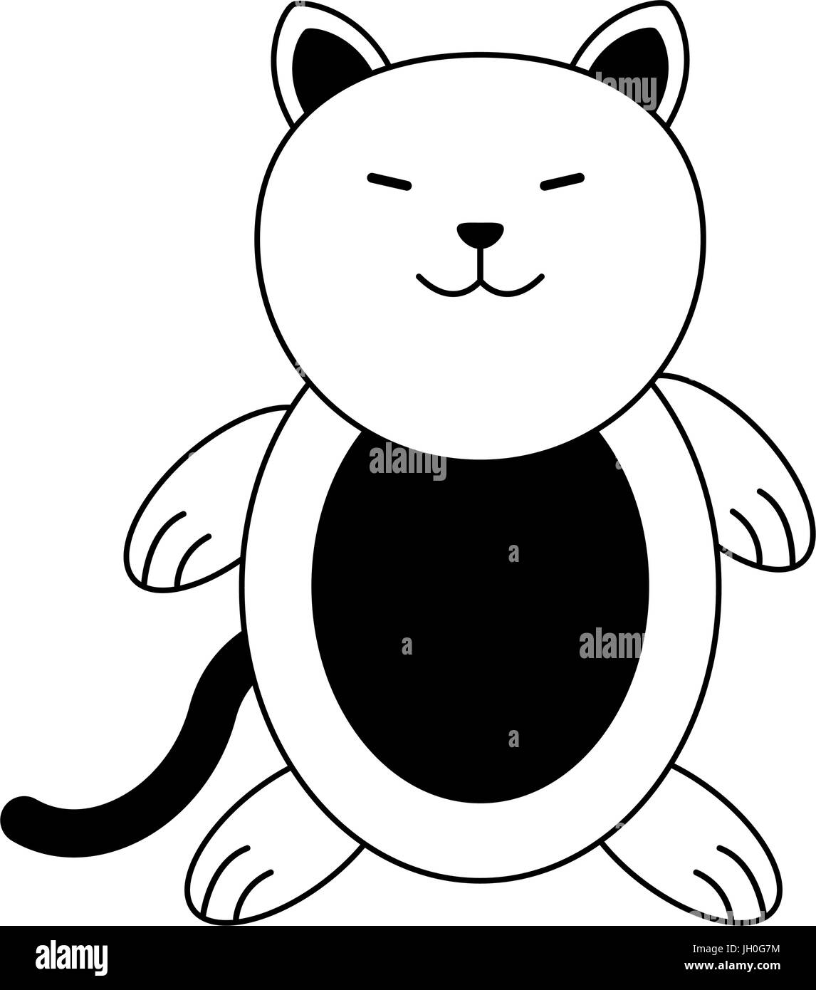 Pet ginger cat lying Stock Vector Images - Alamy