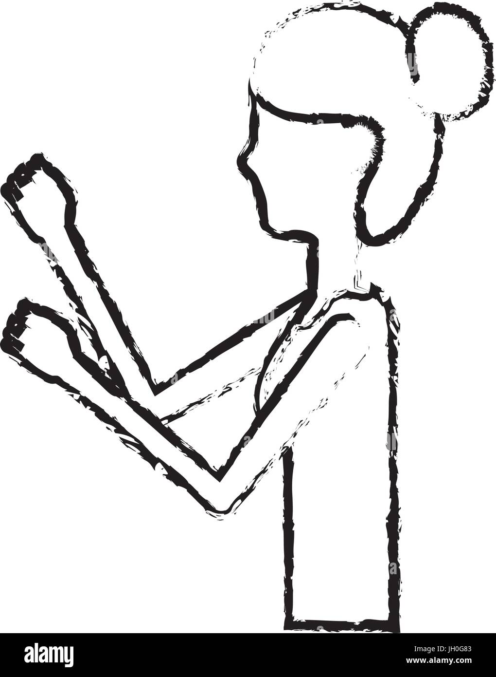 figure healthy woman doing exercise Stock Vector Image & Art - Alamy