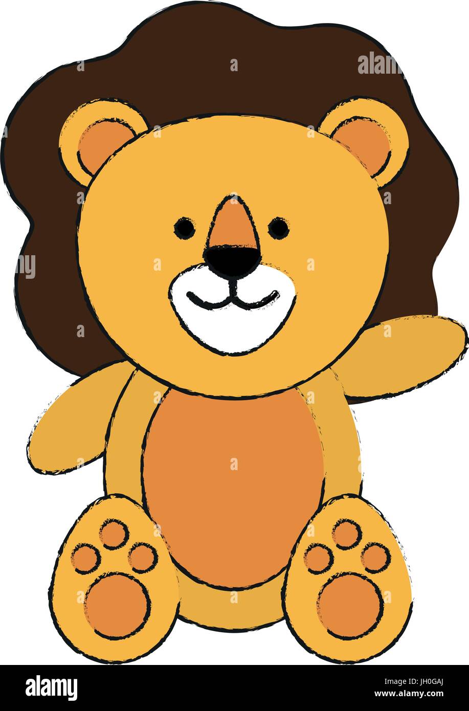 lion or stuffed cute animal icon image Stock Vector Image & Art - Alamy