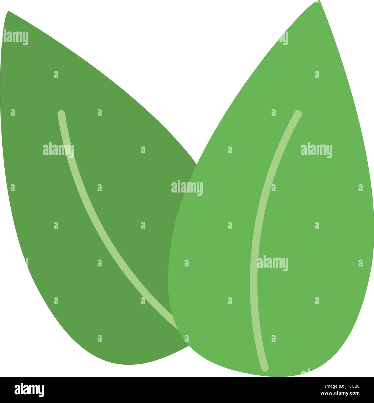 two leaves icon image Stock Vector Image & Art - Alamy