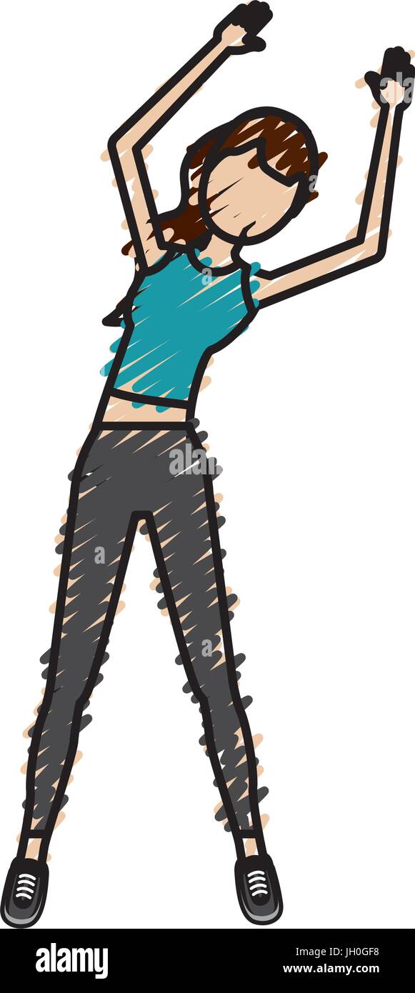 healthy woman doing exercise Stock Vector Image & Art - Alamy