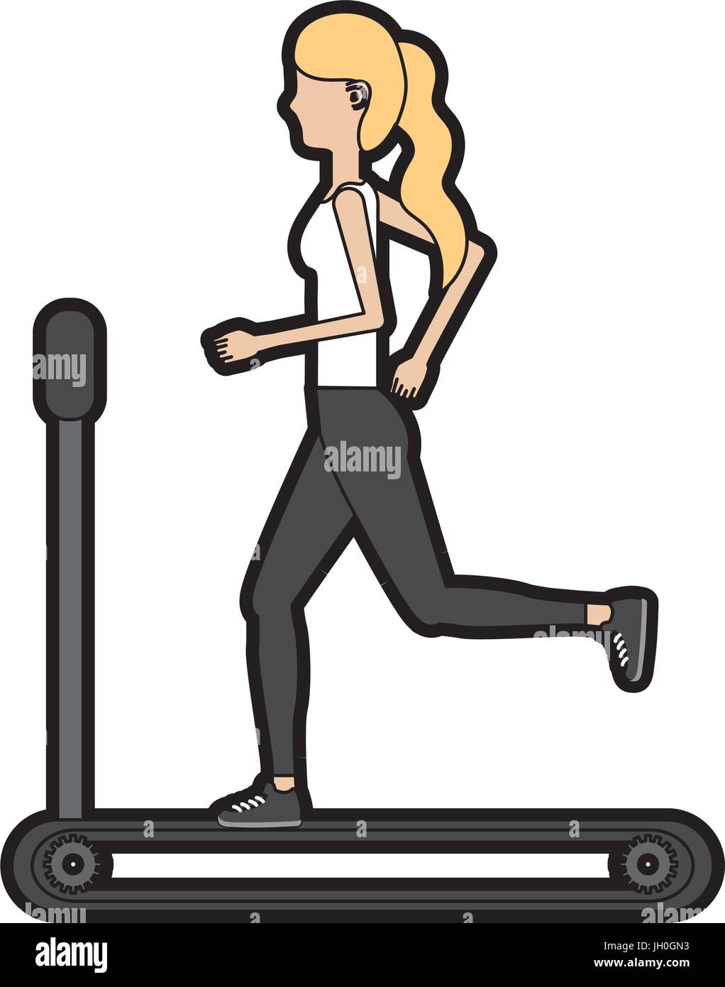 Fitness woman doing running Stock Vector Images - Alamy