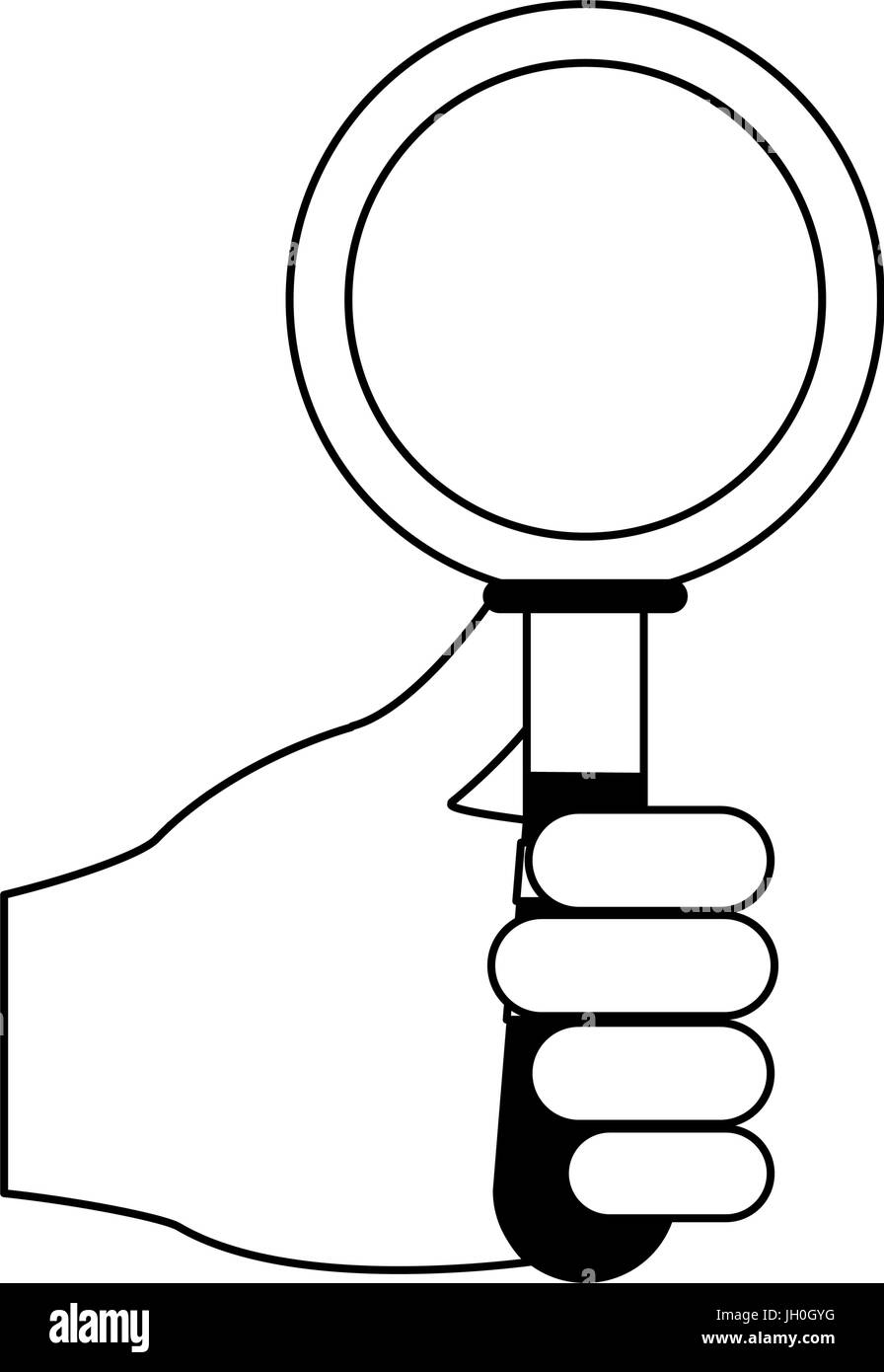 hand holding magnifying glass icon image Stock Vector Image & Art - Alamy