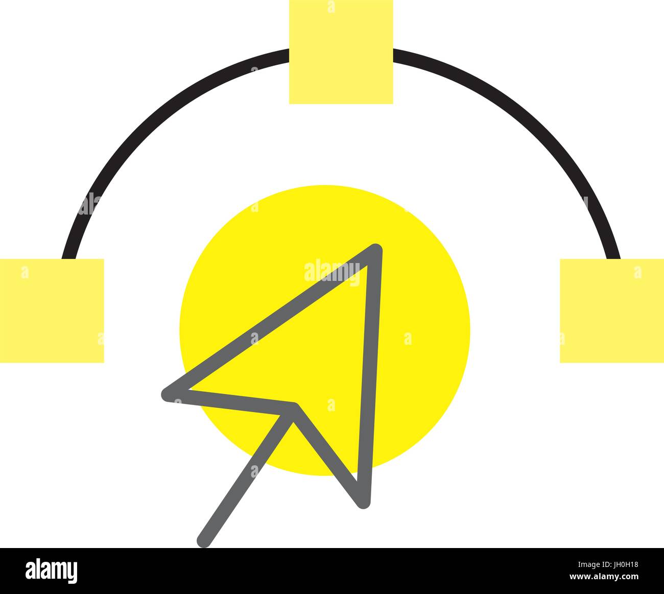 arrow cursor with nodes design image Stock Vector Image & Art - Alamy