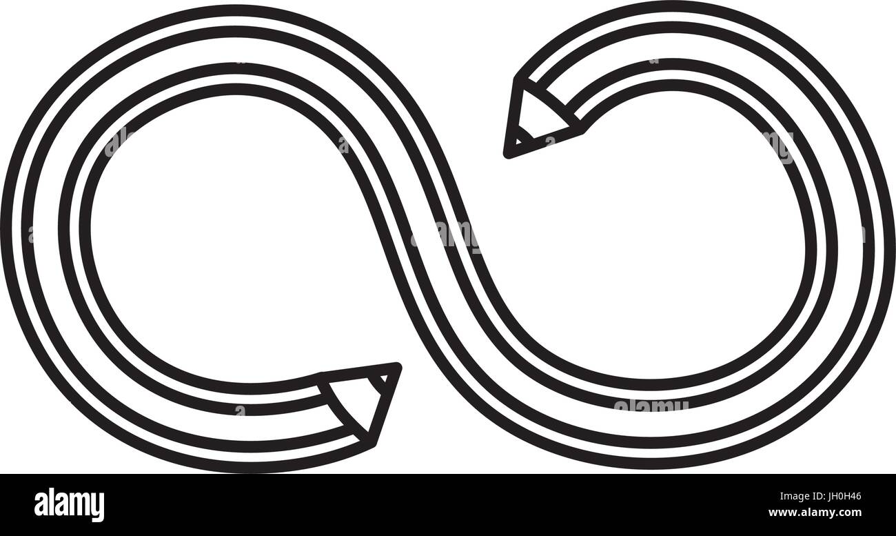 line pencil with curves and double point Stock Vector Image & Art - Alamy