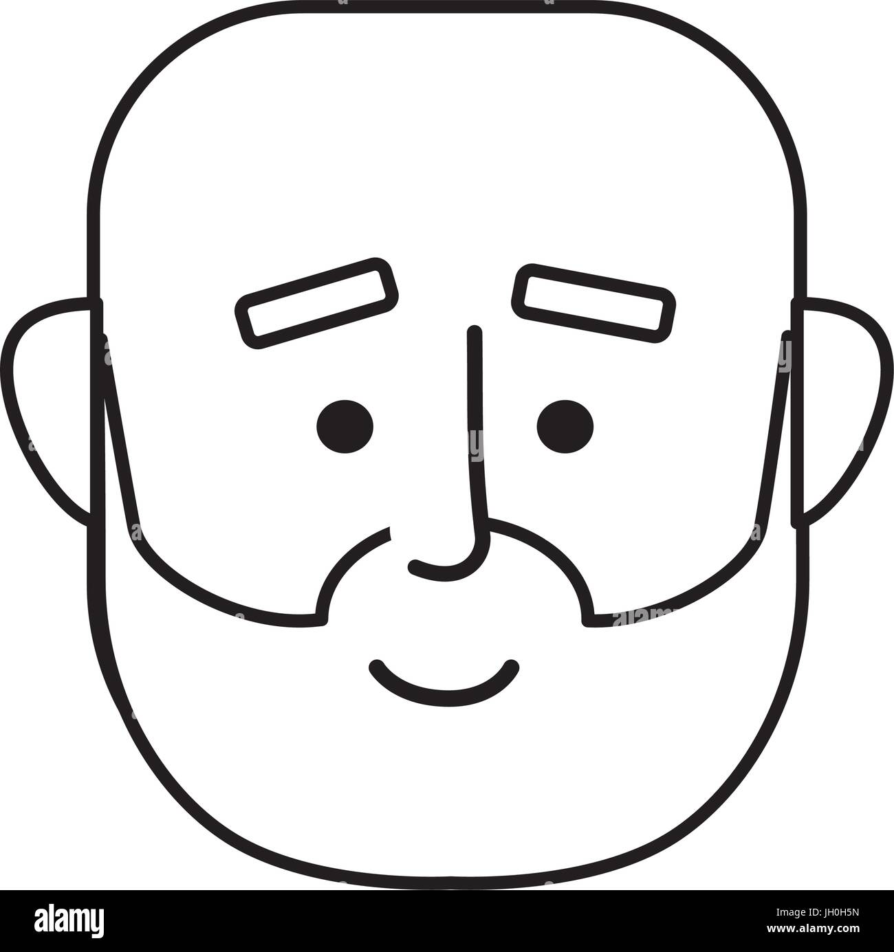 line man face with hairstyle design Stock Vector Image & Art - Alamy