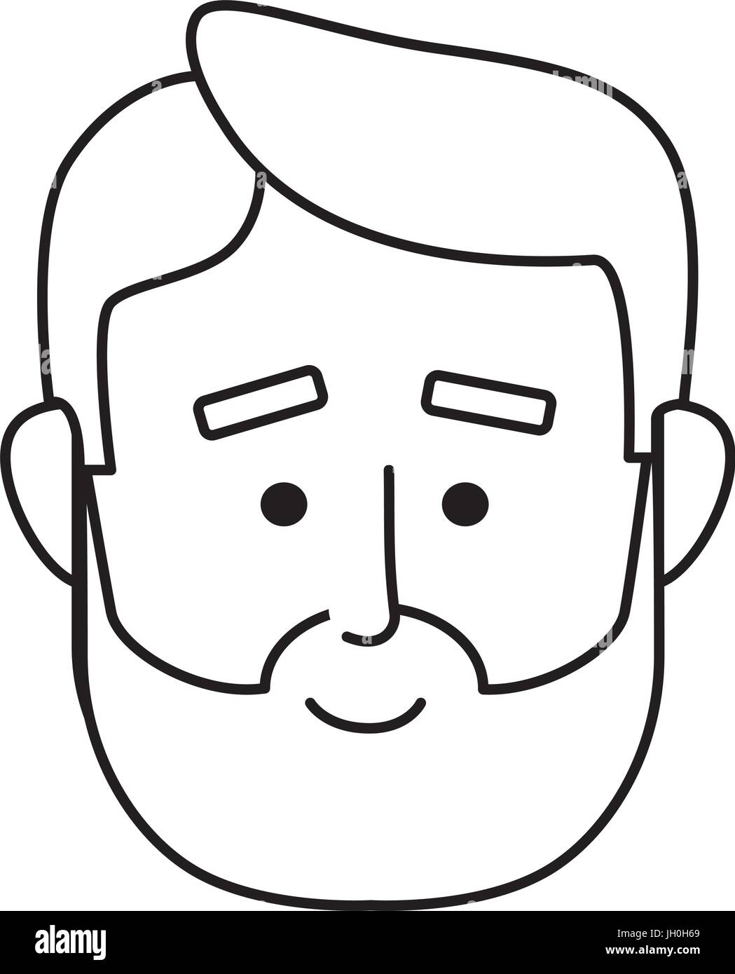 line man face with hairstyle design Stock Vector Image & Art - Alamy
