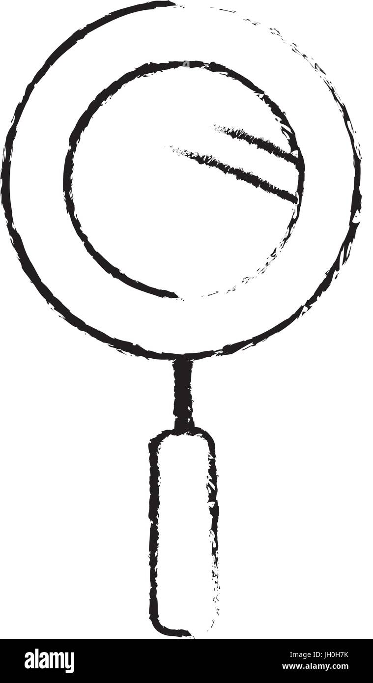 figure magnifying glass instrument to analyzing Stock Vector Image ...