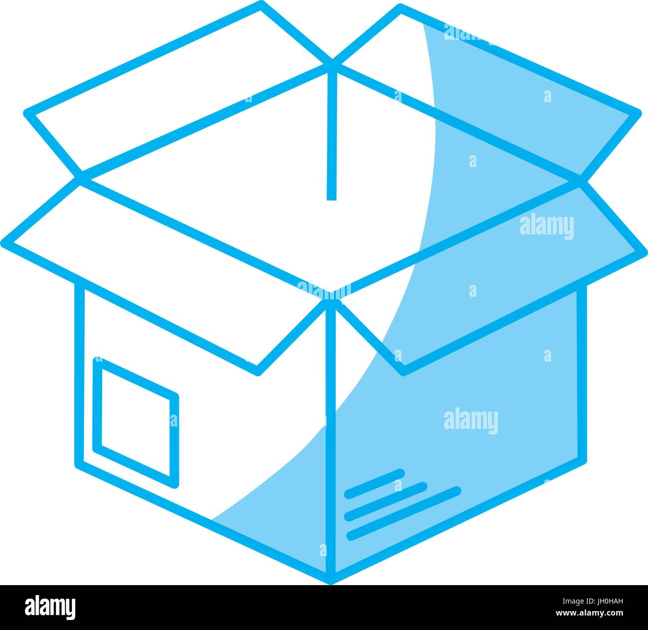 silhouette open box to delivery innovation Stock Vector Image & Art - Alamy