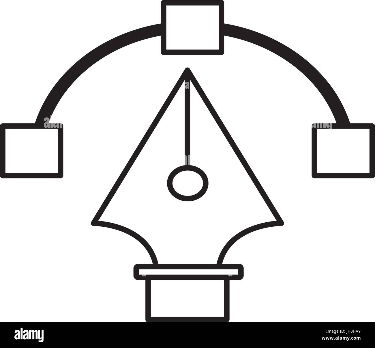 line pen with nodes design image Stock Vector Image & Art - Alamy