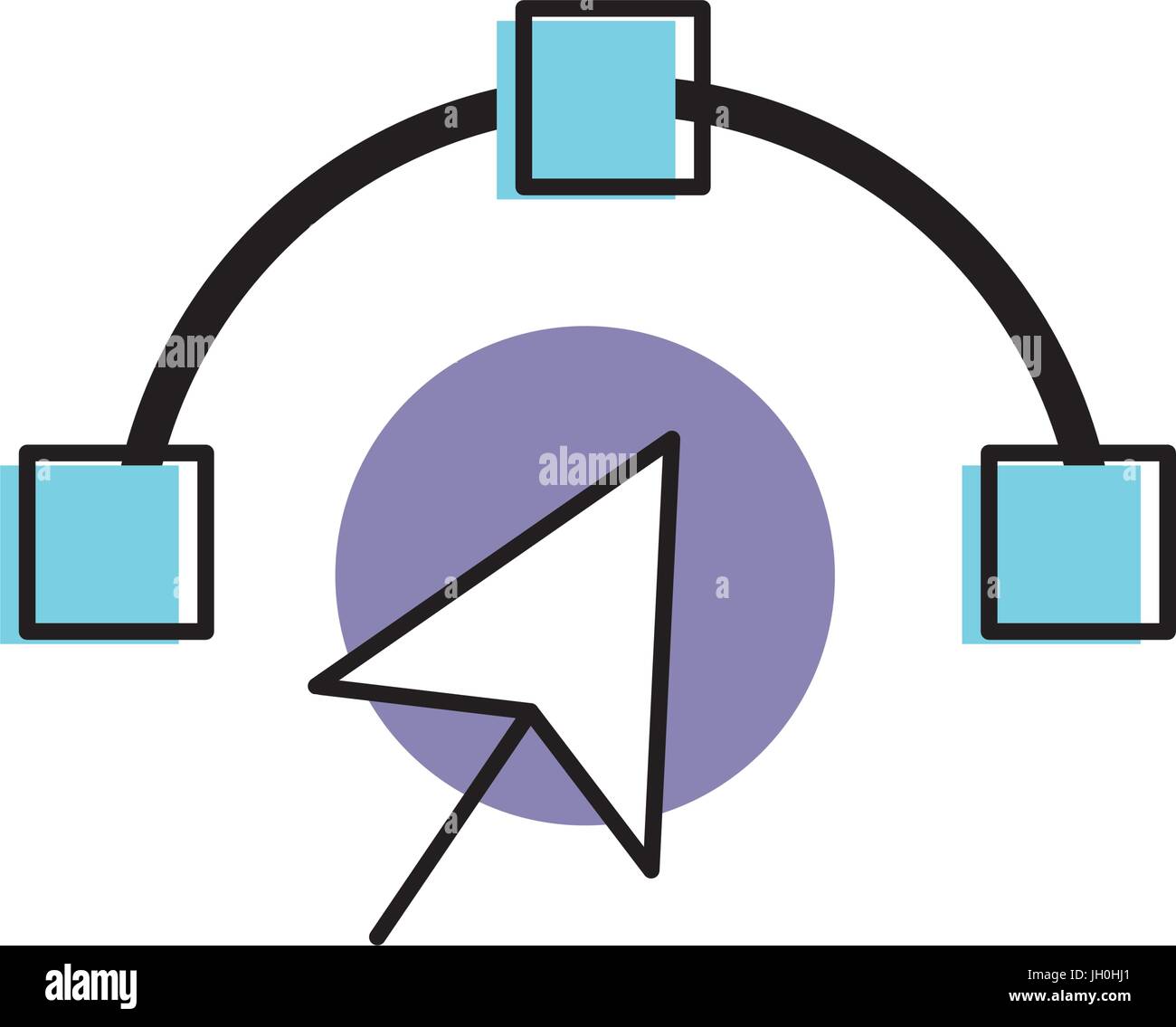 arrow cursor with nodes design image Stock Vector Image & Art - Alamy