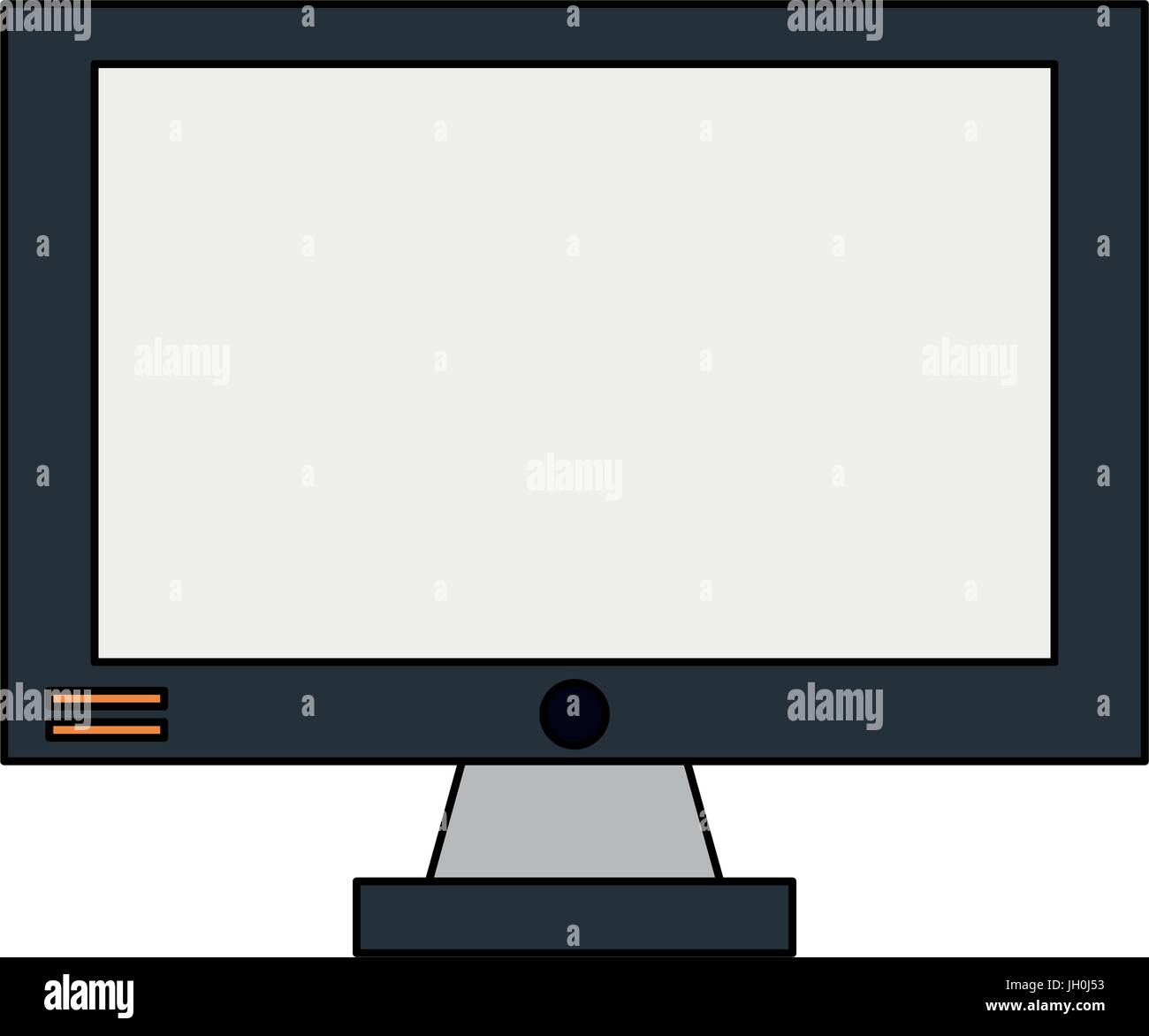 computer monitor with blank screen icon image Stock Vector Image & Art ...