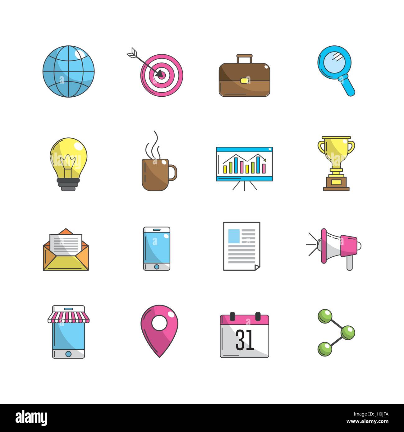 set company with technology tools icon Stock Vector Image & Art - Alamy