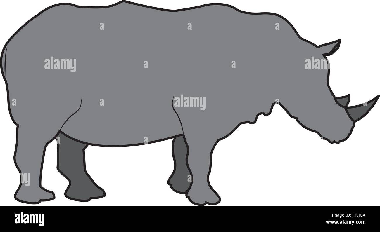 Fauna wilderness zoo rhino Stock Vector Images - Alamy