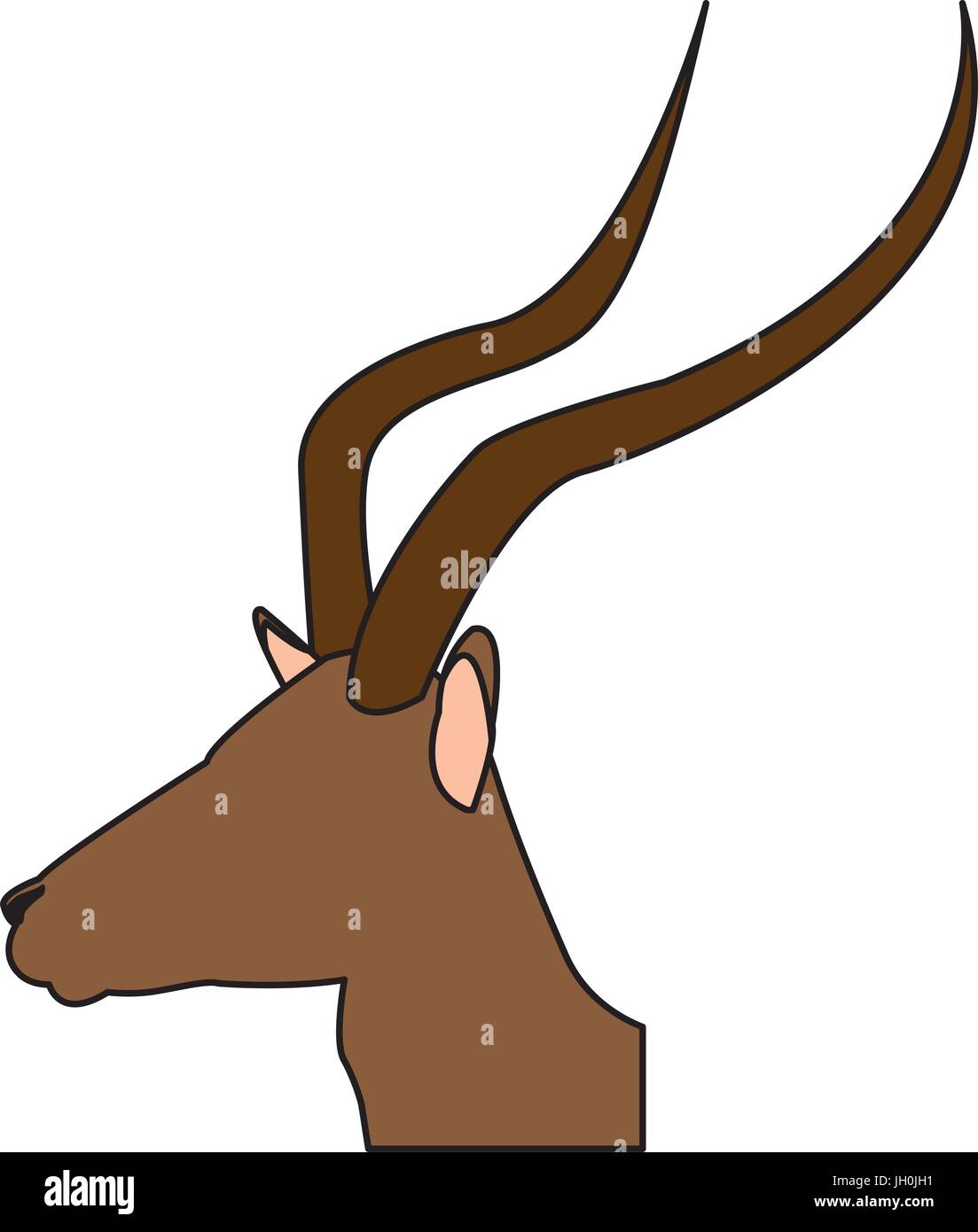 portrait head impala africa mammal wild Stock Vector Image & Art - Alamy