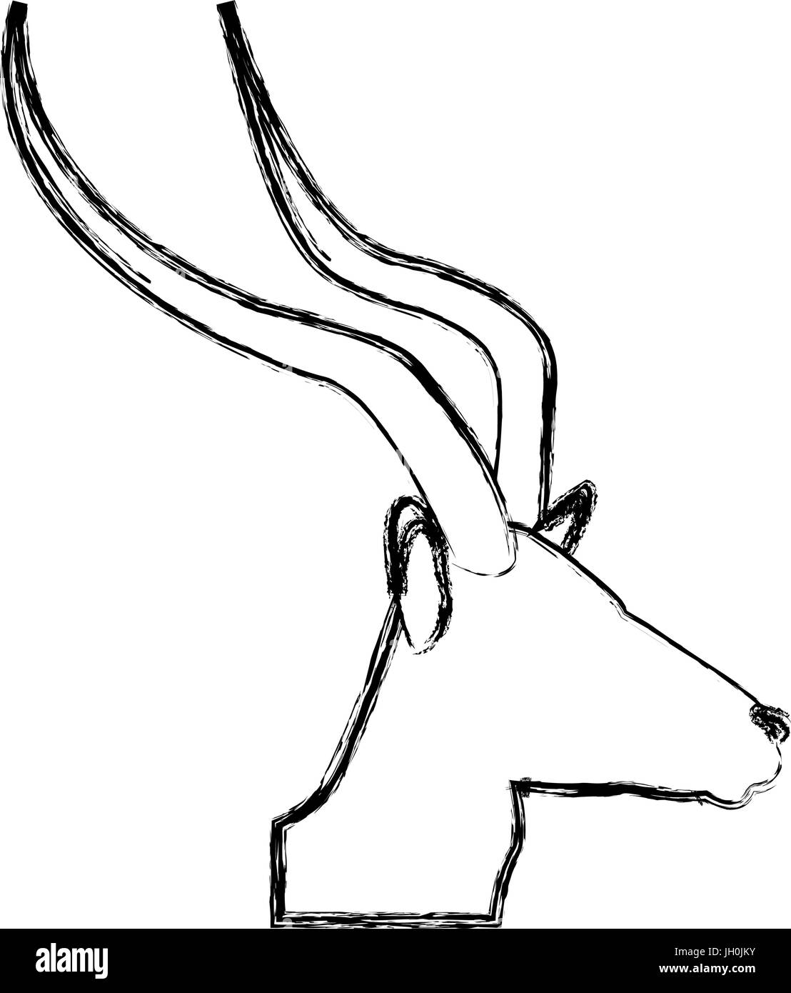 Impala horn Stock Vector Images - Alamy