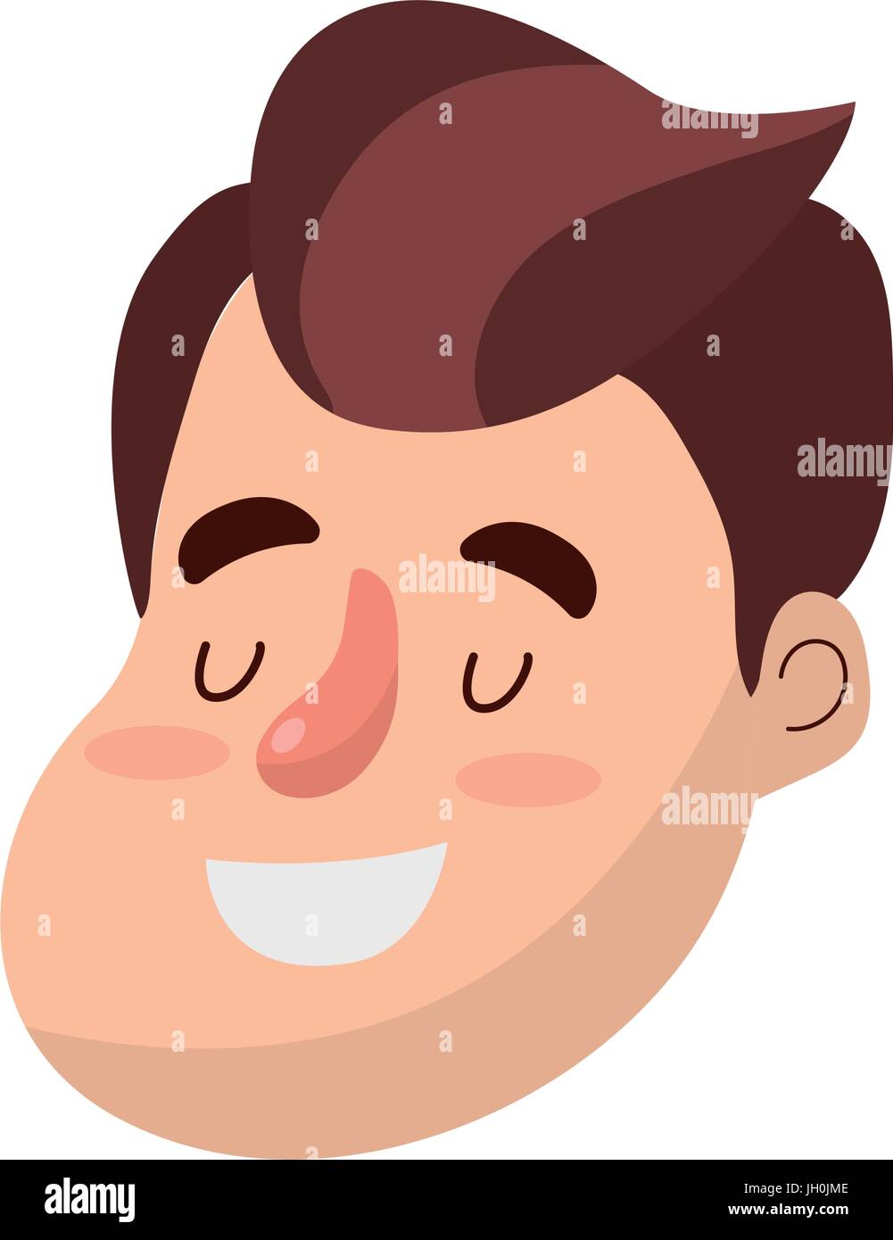 avatar happy man face with hairstyle design Stock Vector Image & Art ...