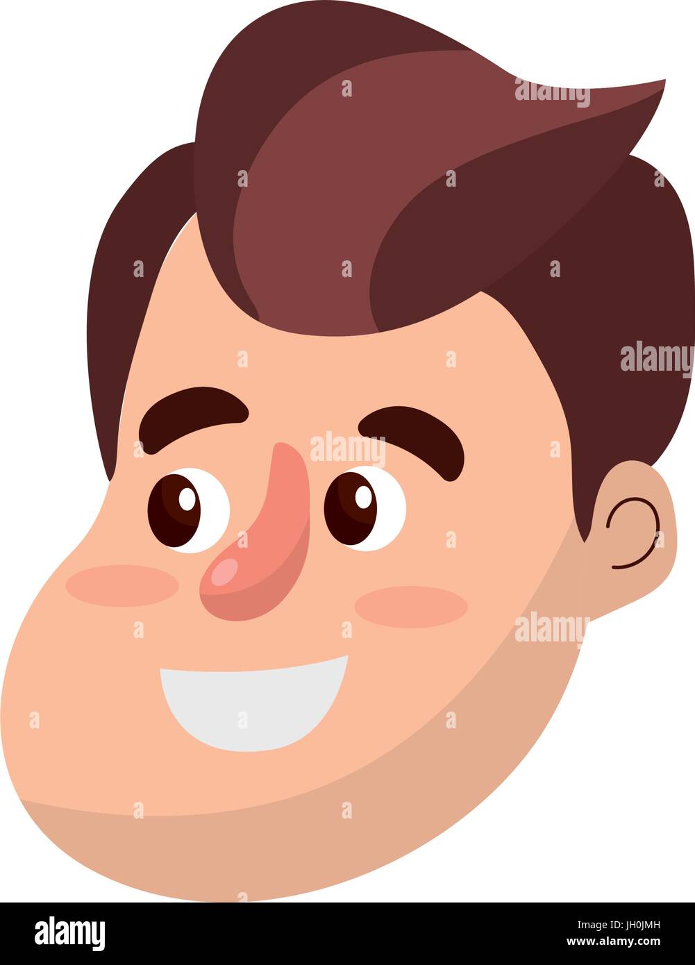 avatar happy man face with hairstyle design Stock Vector Image & Art ...
